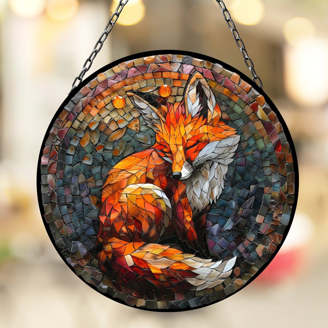 Fox Suncatcher Window Decor Artful Gift for Mothers Day Birthday Gift ...