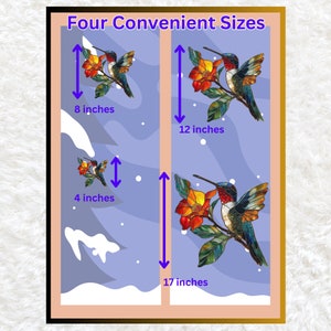 Hummingbird Stained Glass Window Cling Humming Bird Window Sticker ...