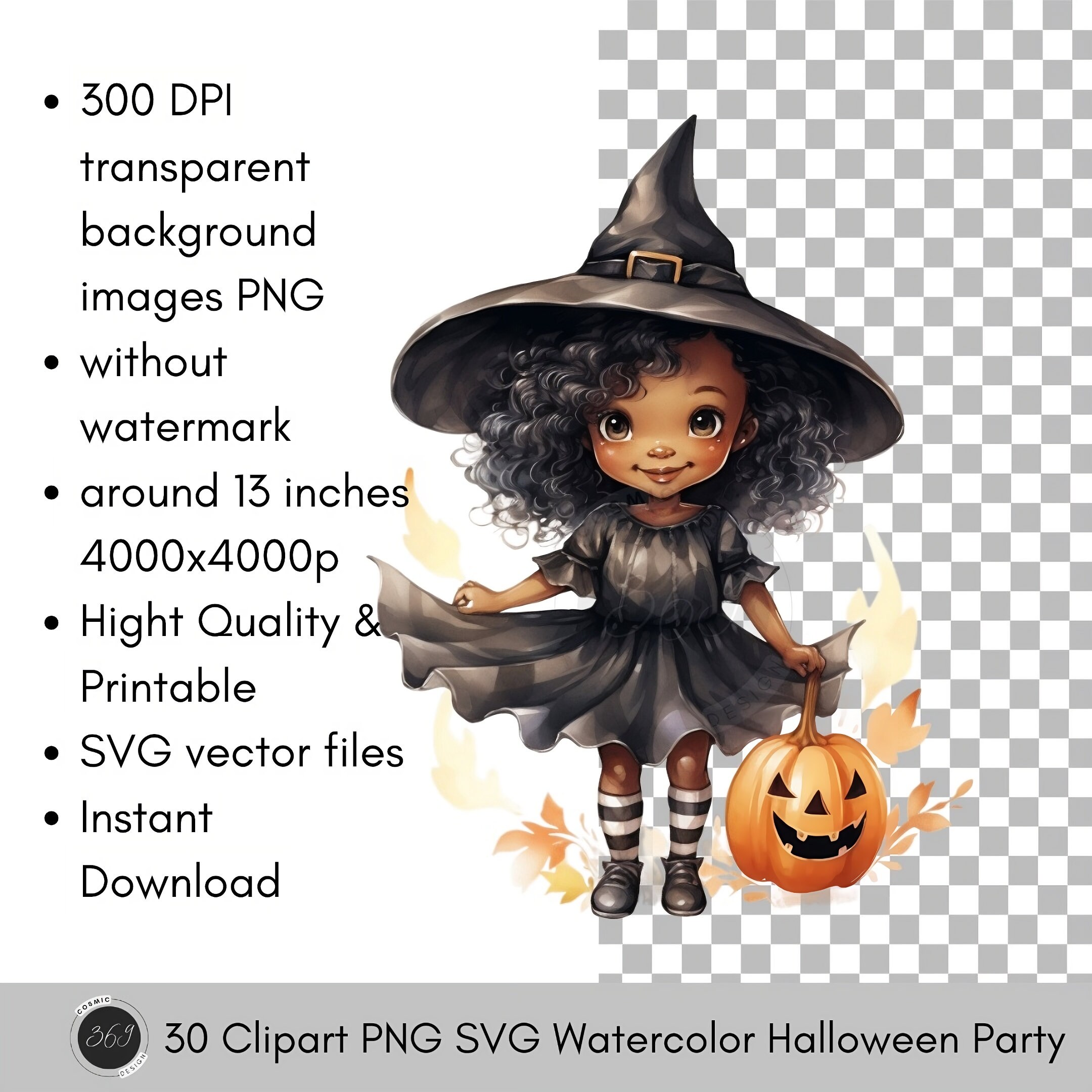 Halloween Clipart Bundle SVG PNG for Commercial and Personal Use ...
