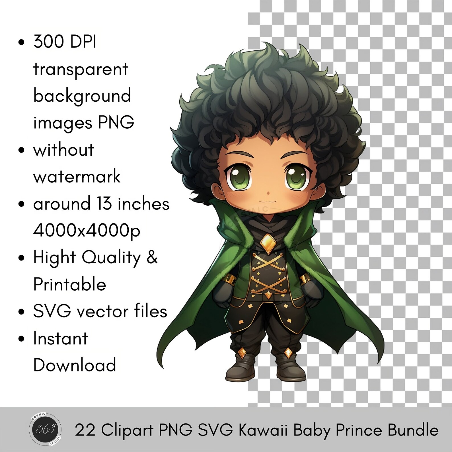 Kawaii Prince Clipart PNG SVG Bundle for Personal & Commercial Use ...