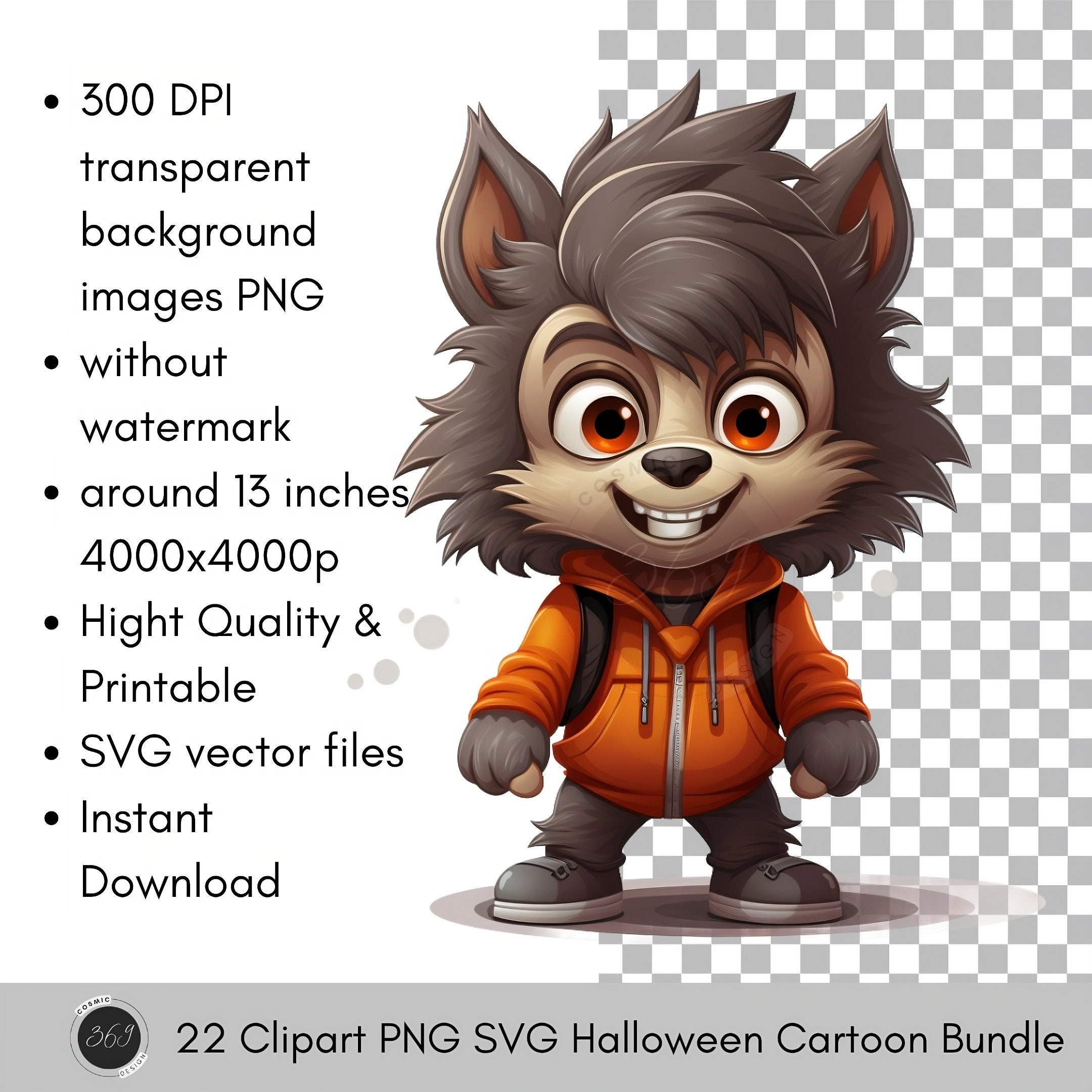 Halloween Clipart Bundle PNG SVG for Commercial Use and Personal Use ...