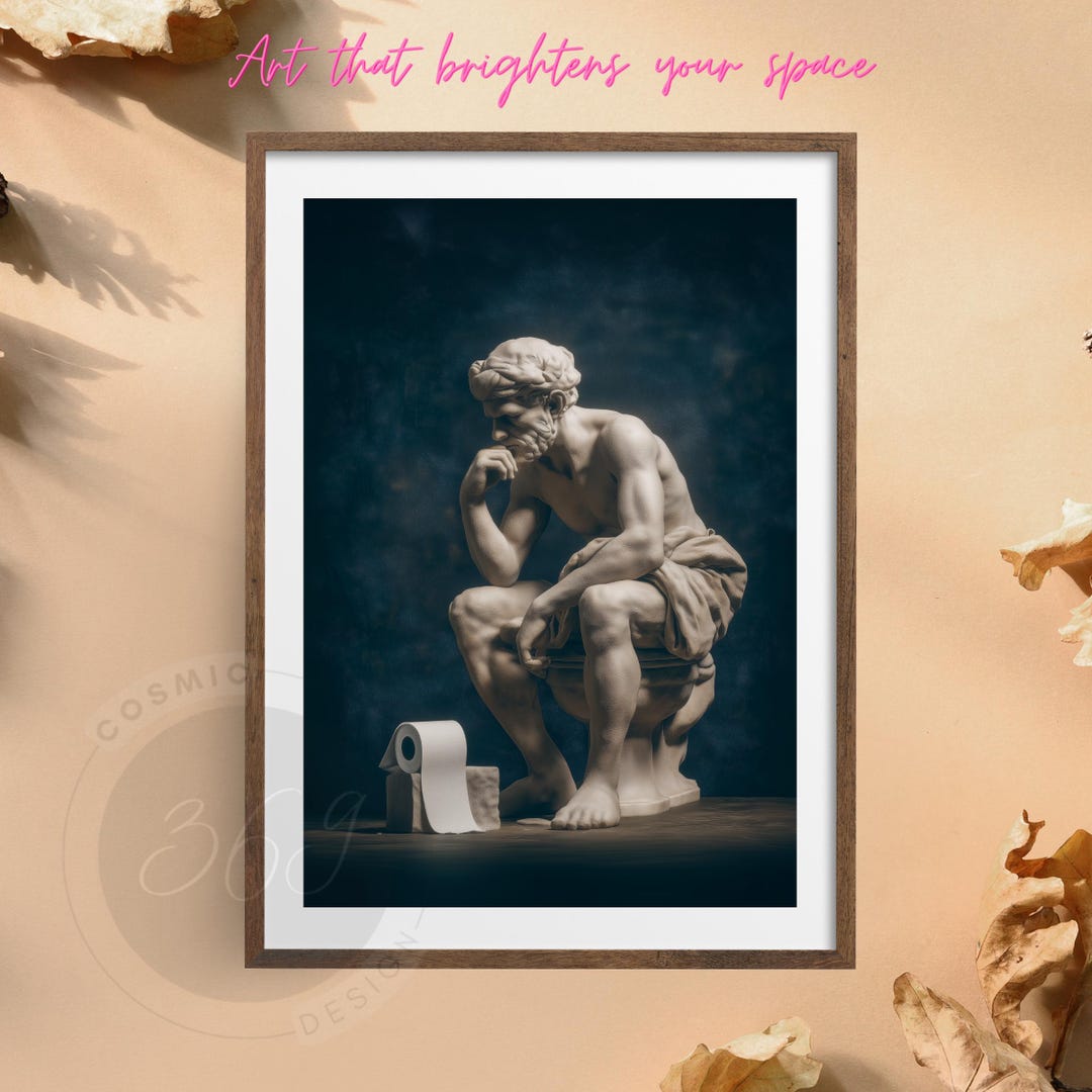Decorator Bathroom Wall Art – Funny Toilet Printable | Instant Download ...