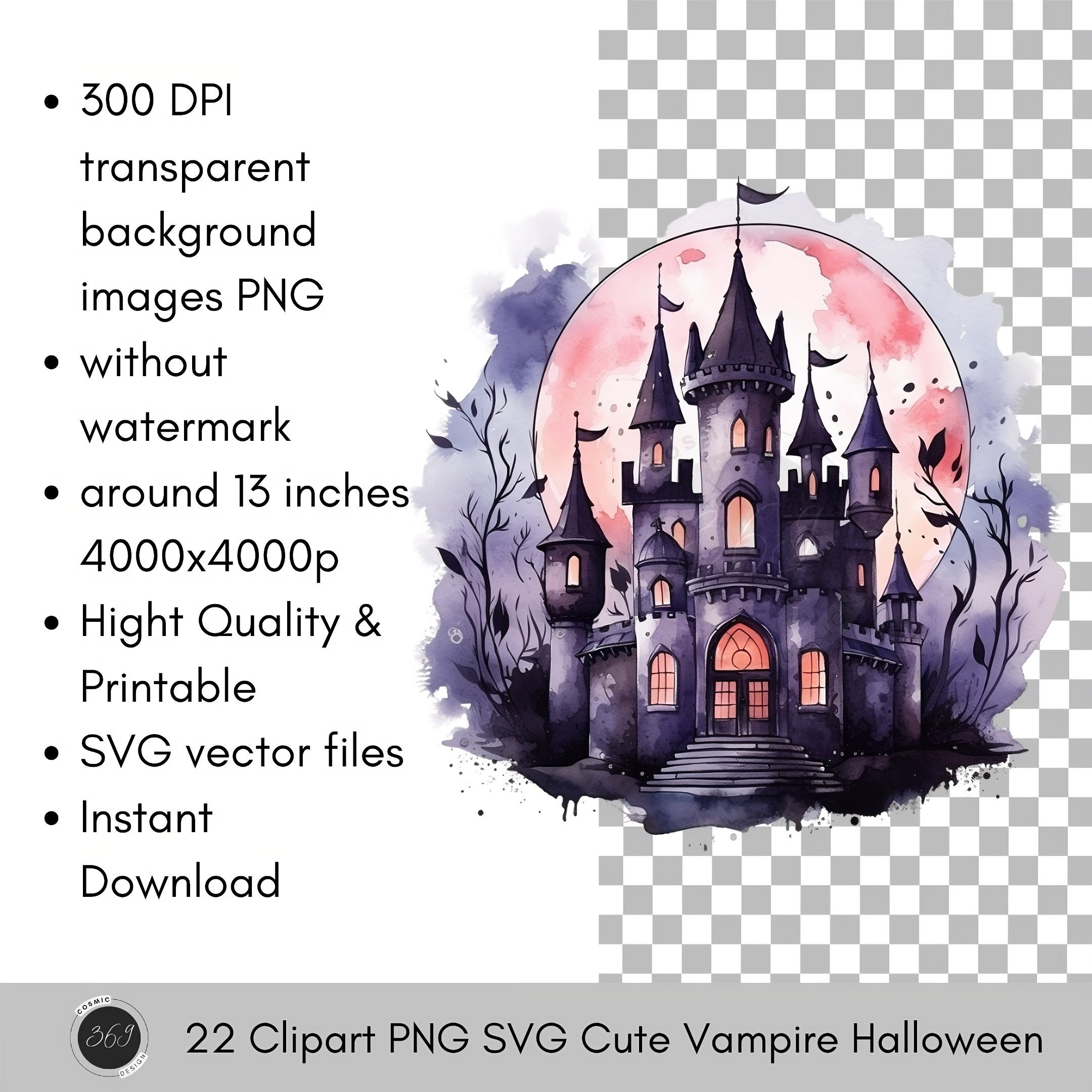Cute Vampire Clipart Halloween Clipart Watercolor Bundle - Etsy