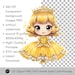 Princess Clipart Japan Anime Style Kawaii Princess PNG Graphic, Digital ...