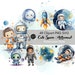 Cute Space Clipart Bundle 49 PNG SVG Commercial Use, Astronaut Clipart ...