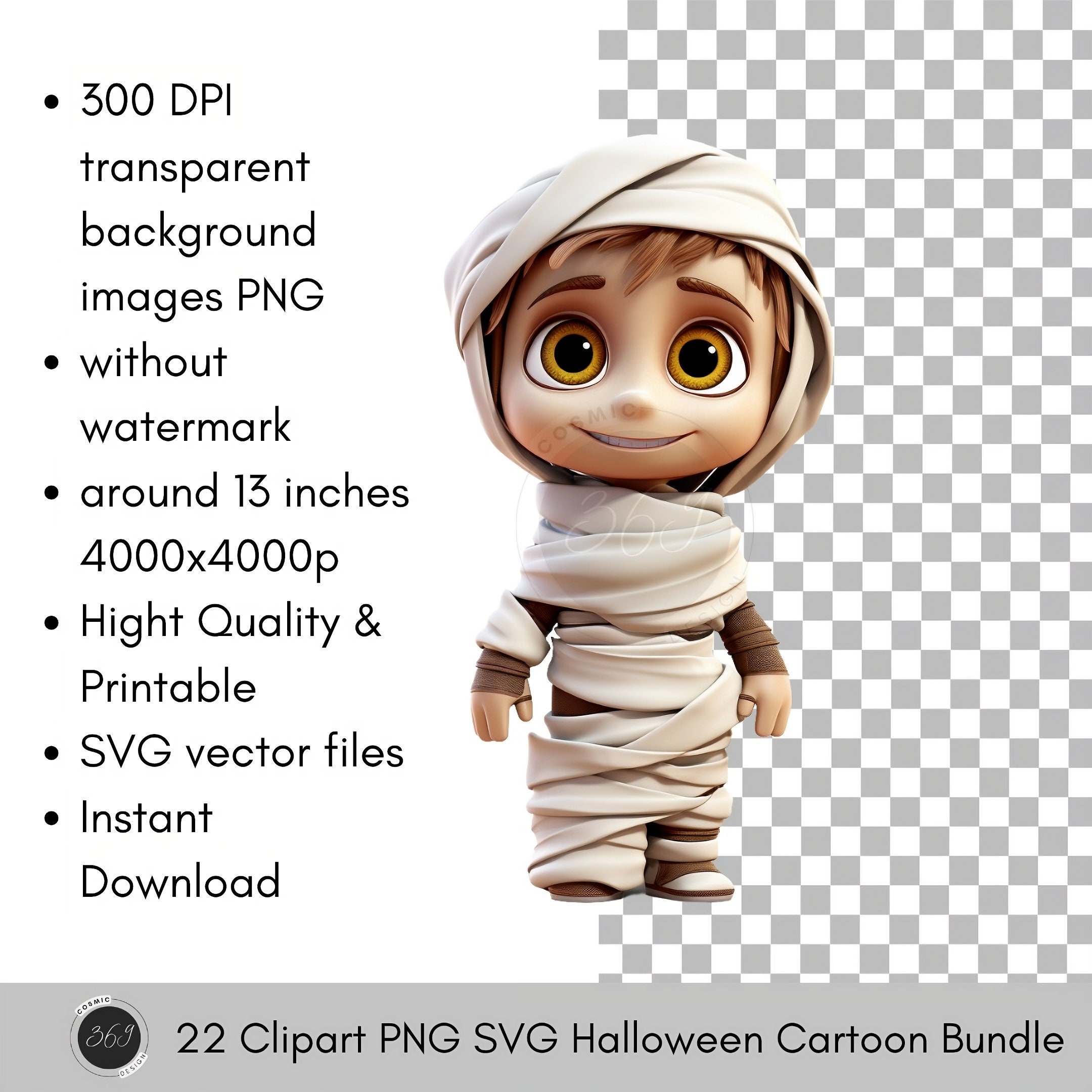 Halloween Clipart Bundle PNG SVG for Commercial Use and Personal Use ...