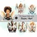 Watercolor Praying Angel Clipart Bundle 25 PNG SVG for Commercial Use ...