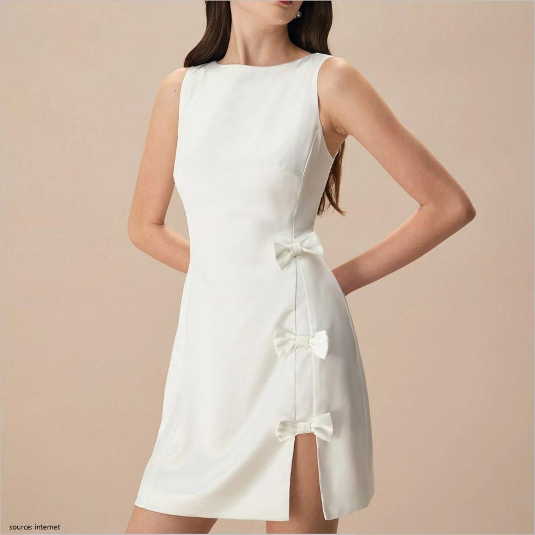 PDF Sewing Pattern: Elegant Mini Dress With Bow Accents in A0 and A4 ...