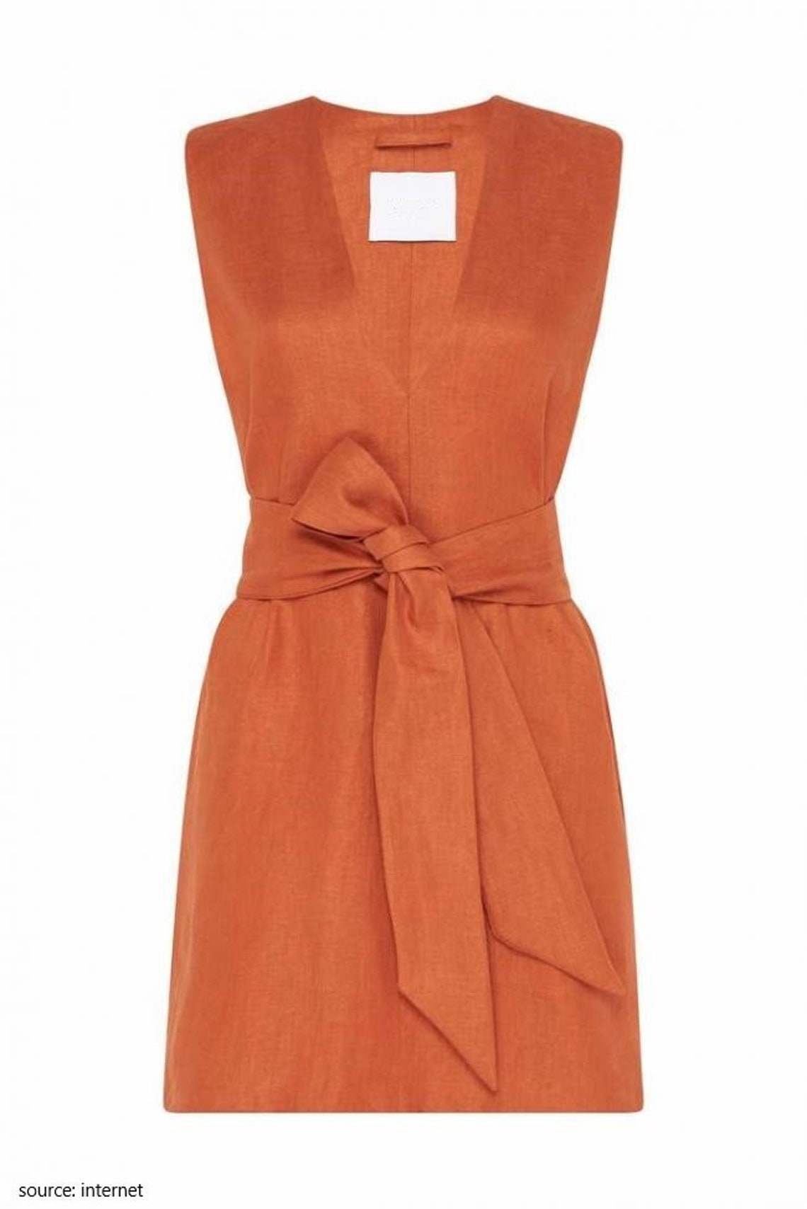 PDF Sewing Pattern Sleeveless Dress With a V-neckline and a Tie Waist ...