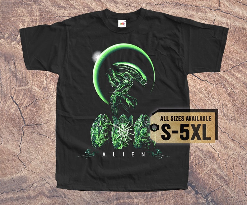 ALIEN V5 80s T SHIRT Tee Vintage Poster BLACK All Sizes S-5XL - Etsy