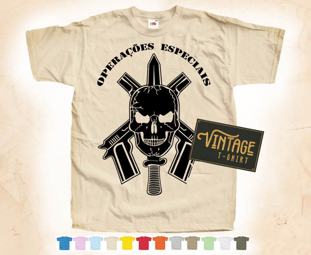 Black Print: BOPE Special Forces T SHIRT Tee Vintage Poster Natural 12 ...