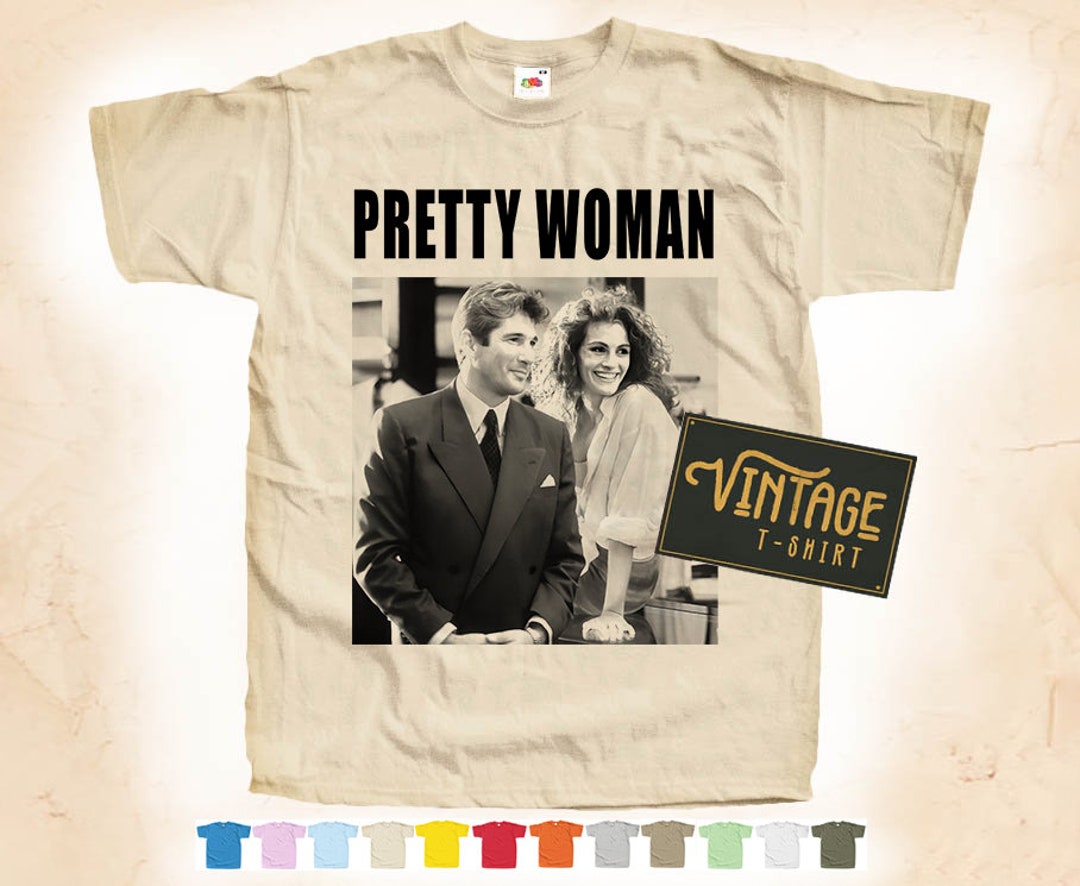 Black Print: Pretty Woman Ver.1 T-shirt Tee Vintage Poster Natural 12 ...