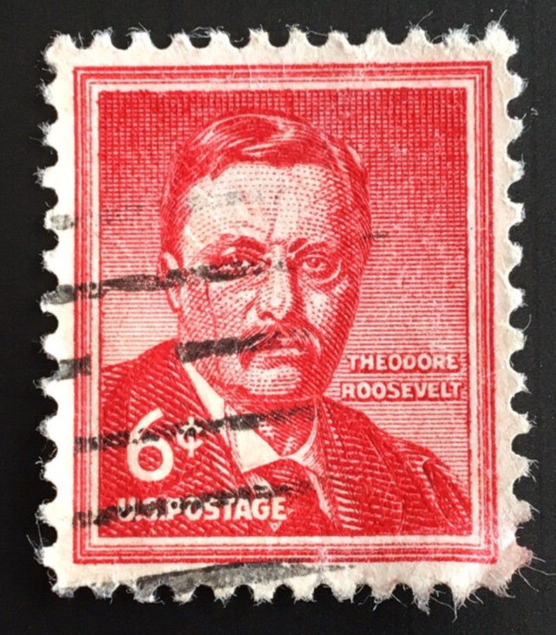 Stamp THEODORE ROOSEVELT 6c 1955-11-18 With Two Different Eye Colors ...