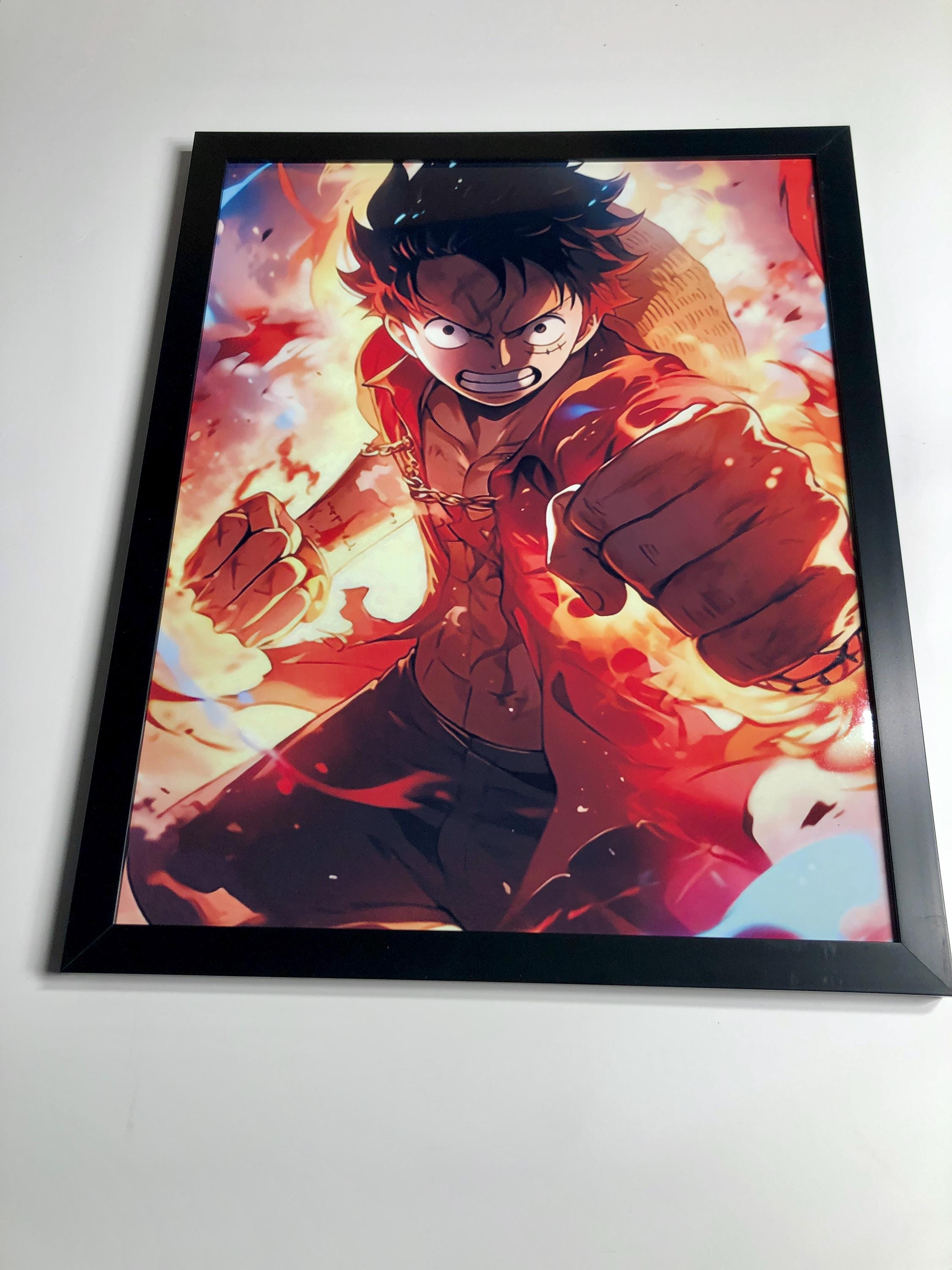 Luffy Framed Metal Wanted Poster 8 X 10 Inch Framed One Piece Wall ...