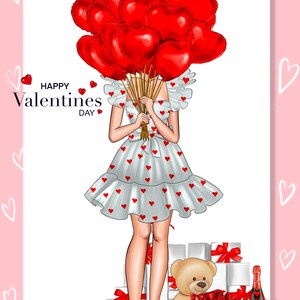 Valentines Day Clipart, Fashion Illustration, Love Couple Clip Art ...