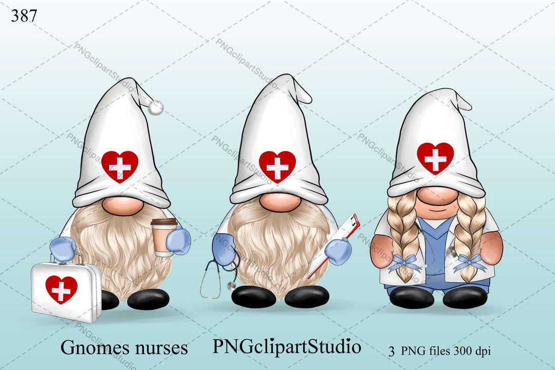 Medical Gnomes, Gnome Nurse, Nurse Gnome Png, Nurse Hat,stethoscope Png ...
