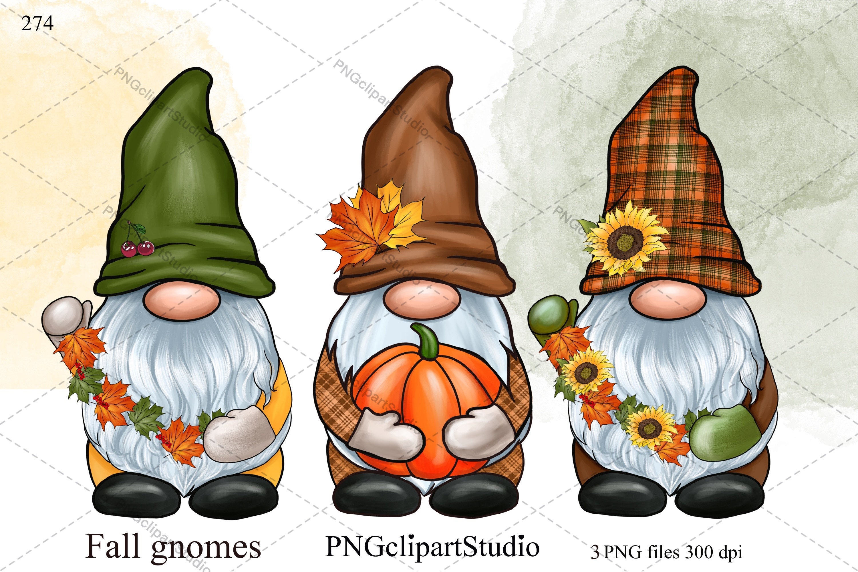 Fall Autumn Gnomes, Gnome Clipart Png - Etsy