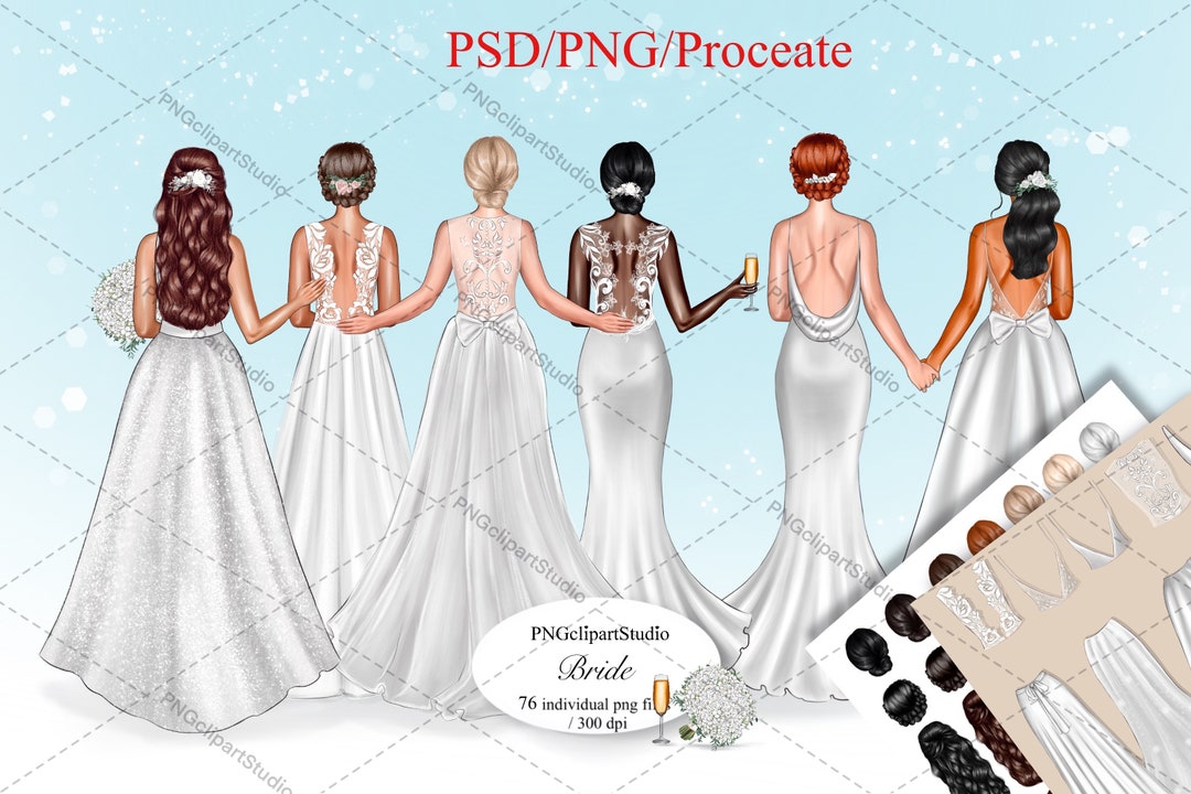 Bride Clipart, Bride Creator, Bride Portrait - Etsy