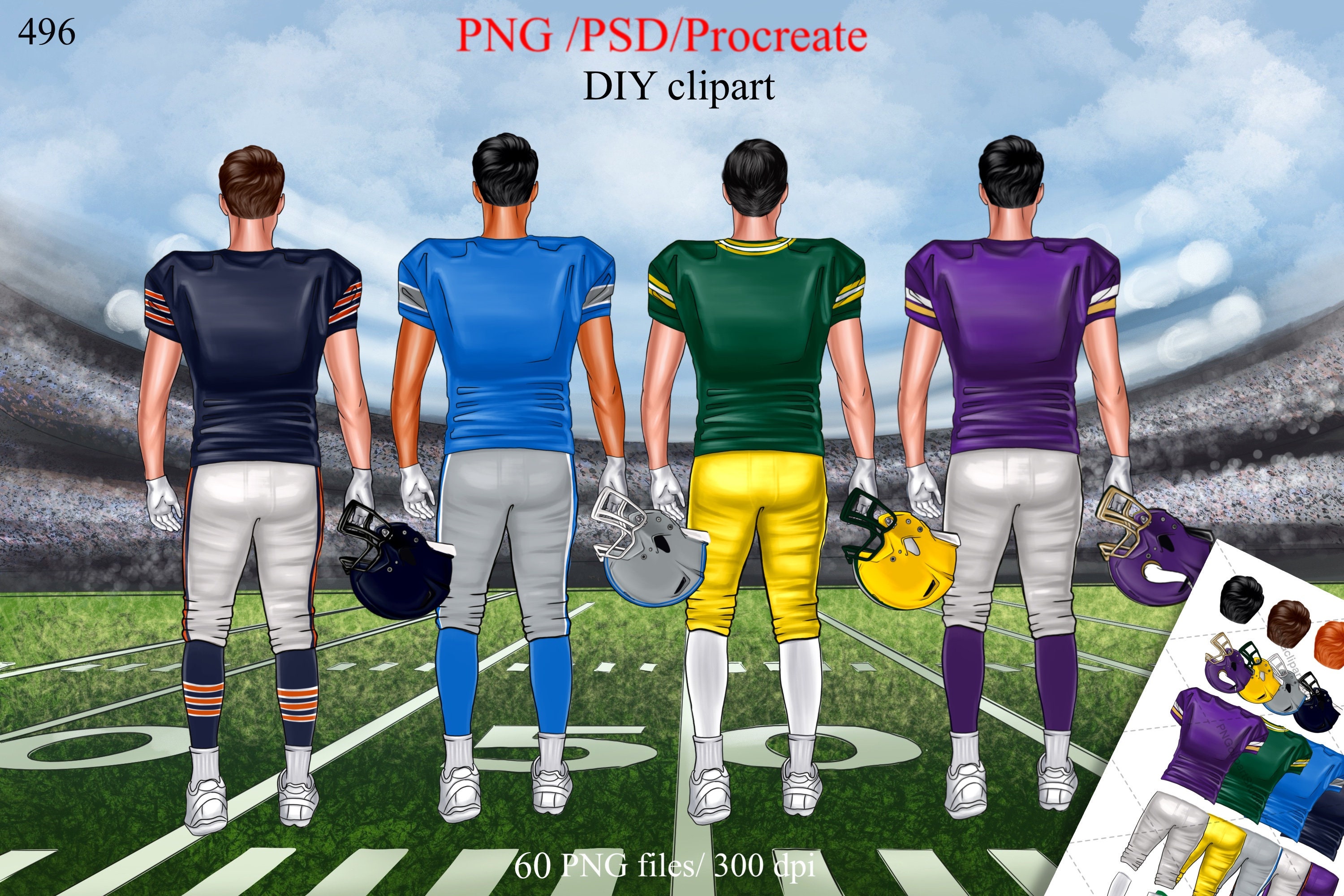 Football Soccer Player Creator, Build a Footballer, DIY Clipart ...