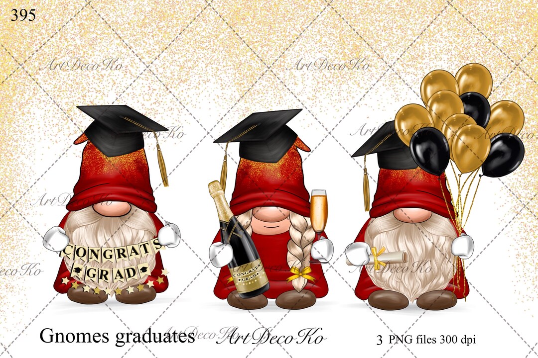 Red Graduation, Graduation Gonk ,gnome Clipart Png Digital Instant ...
