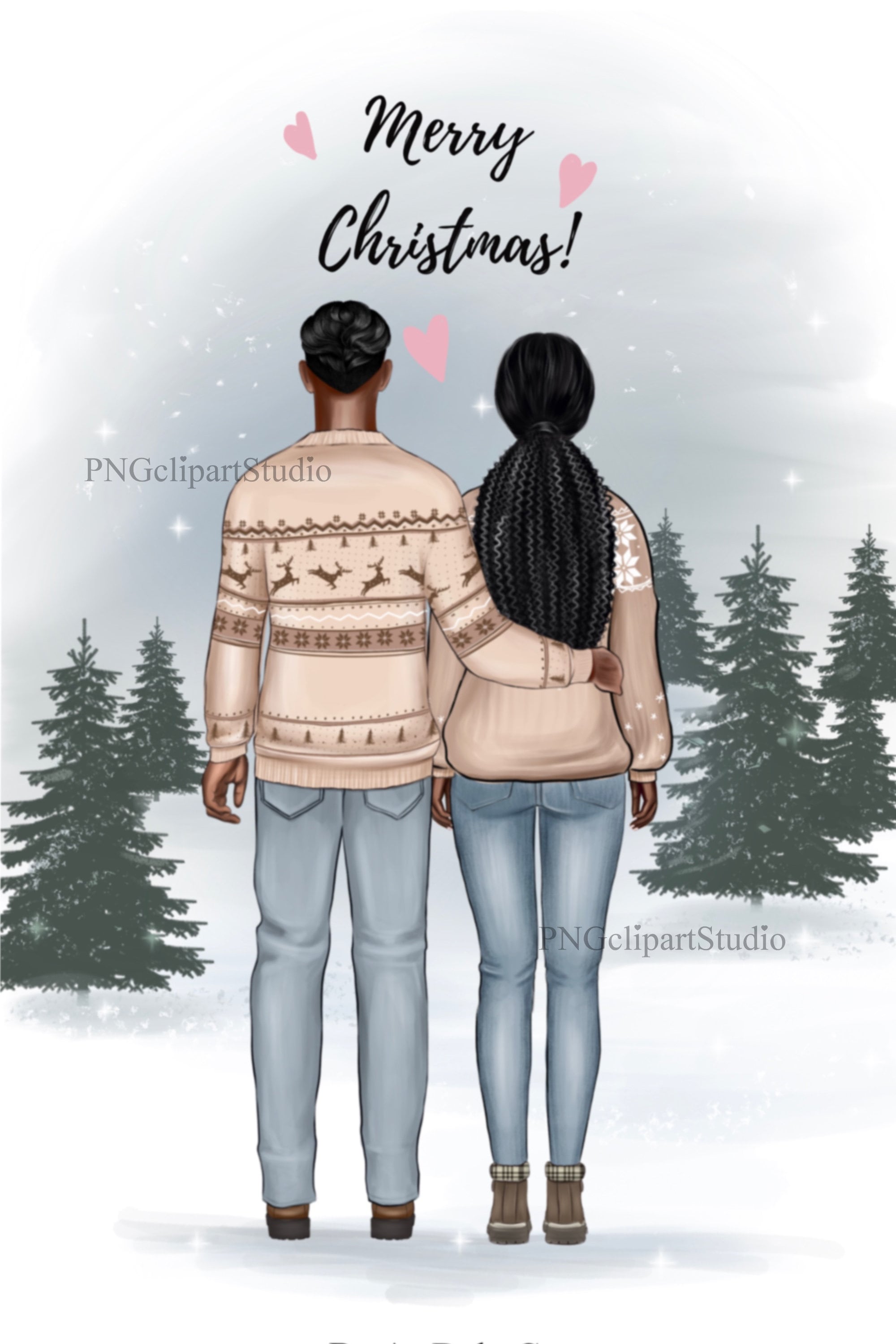 Christmas Family Clipart, Seasonal Clipart, Cozy Winter Clipart,parent ...