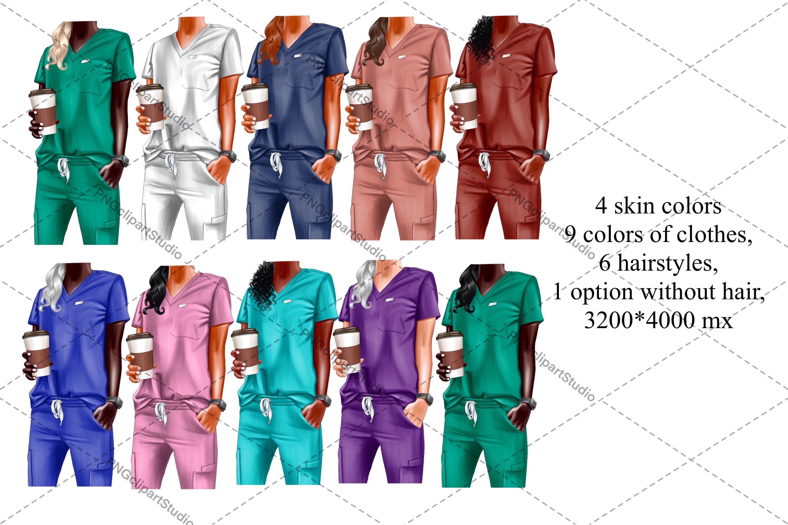 Nurse Clipart Without Stethoscope, Nurse Doctor Clipart, Black Woman ...