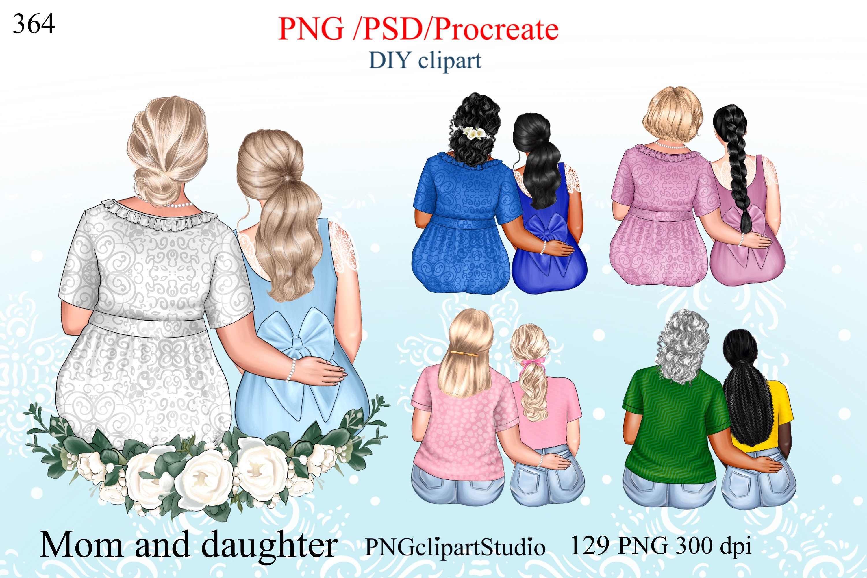 Mother and Daughter Clipart , Mother and Daughter Clipart: "grandma ...