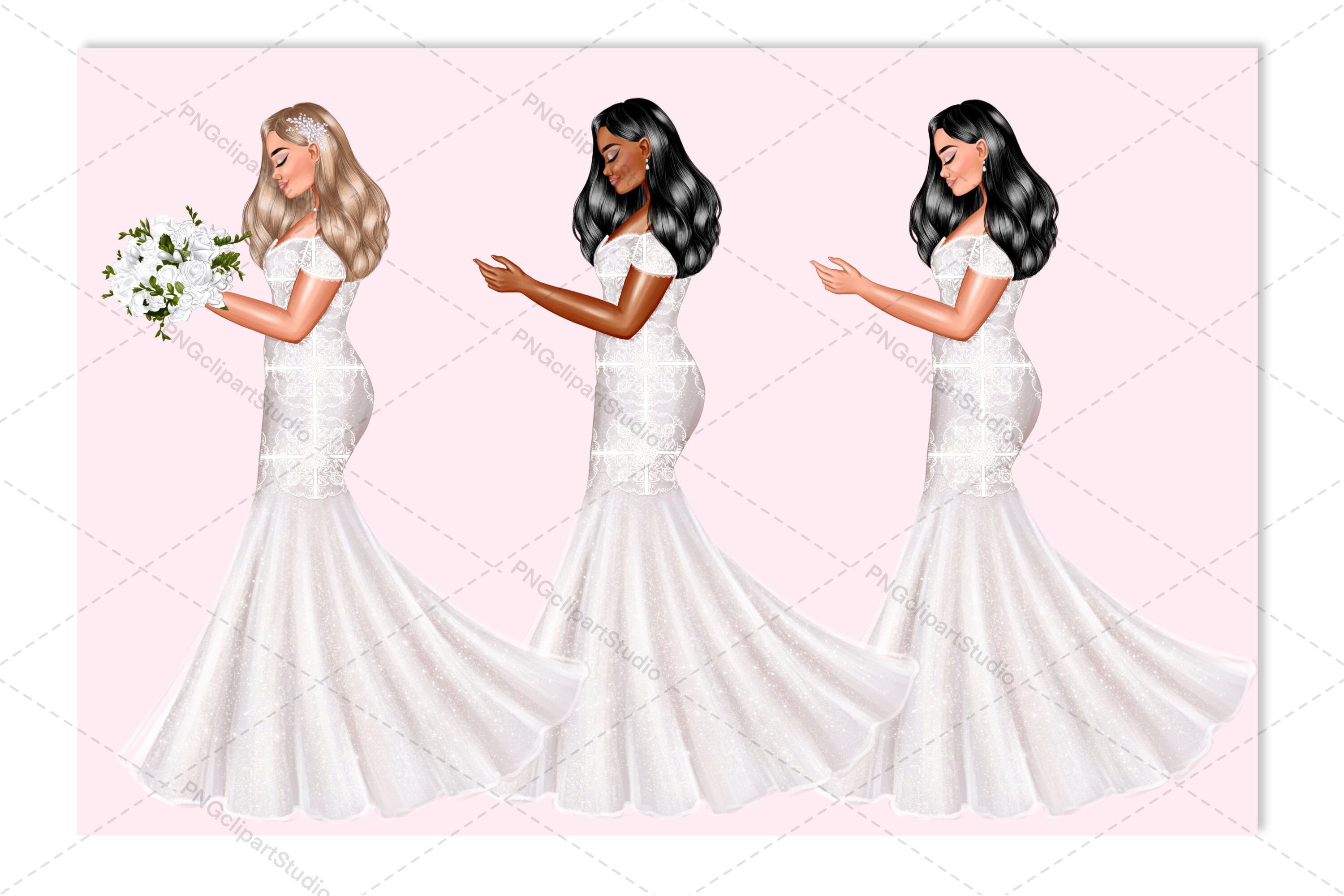 Wedding Clipart Bride and Groom Clipart Bride - Etsy