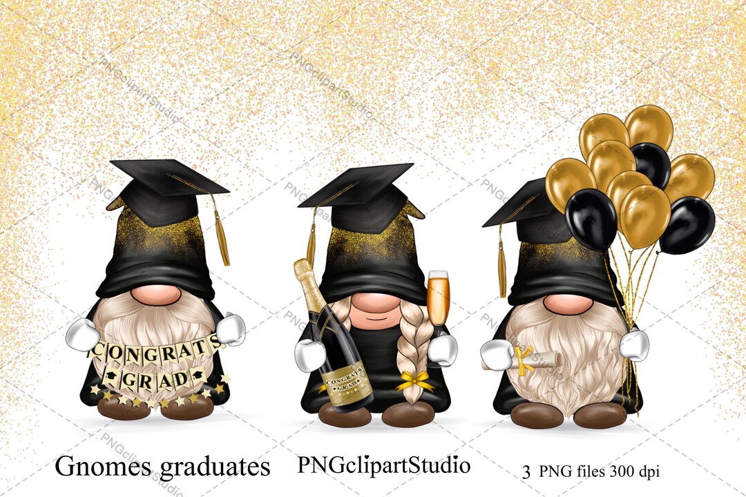 2023 Graduation Gnome, Sublimation Gnomes Png, Academic Caps ,academic ...
