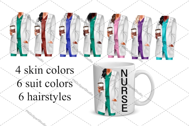 Nurse Clipart Doctor Clipart. - Etsy