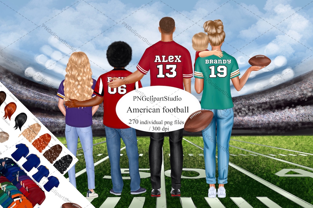 Football Family Clip Art, American Football Clipart - Etsy