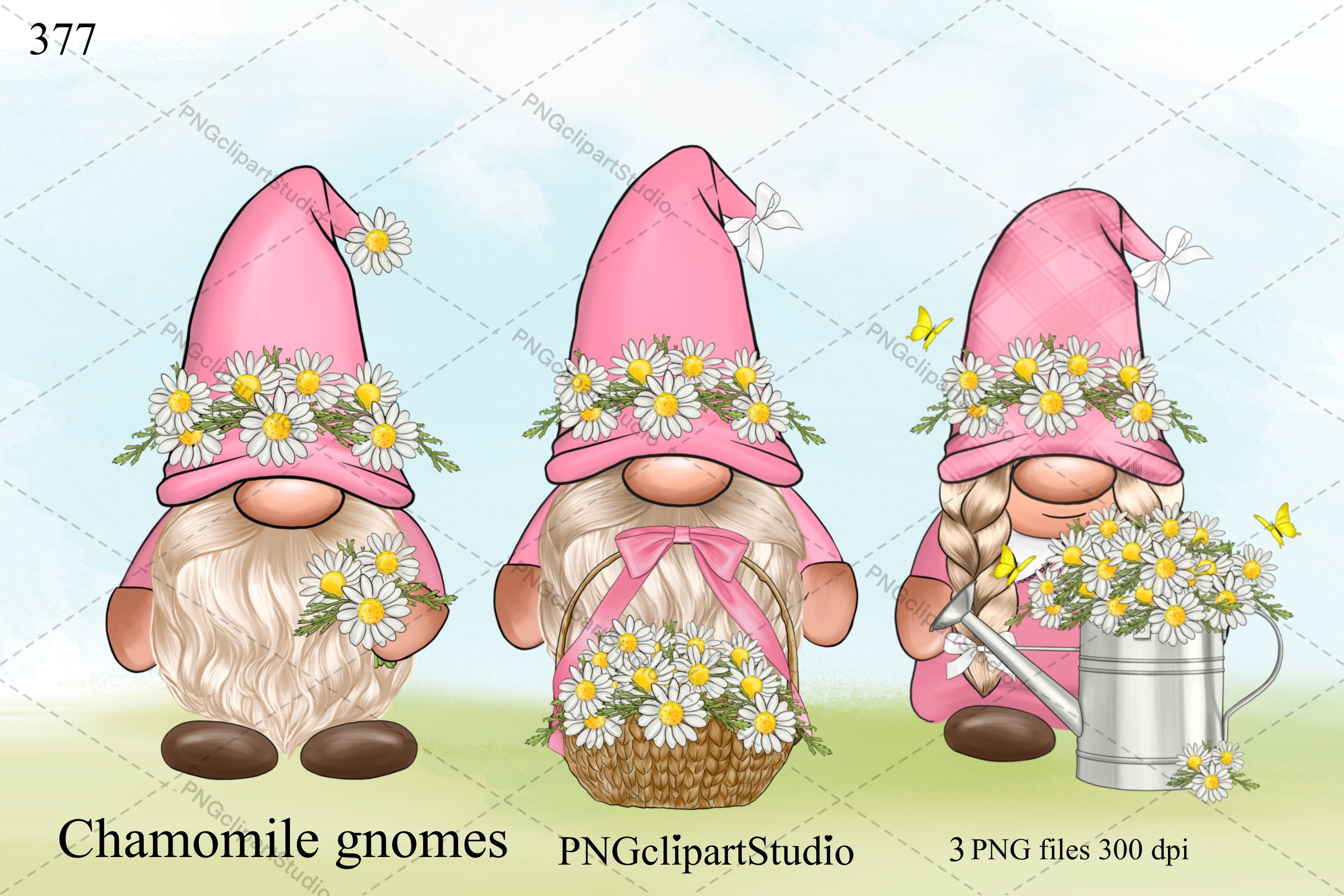 Pink Gnomes Png, Daisy Gnome - Etsy