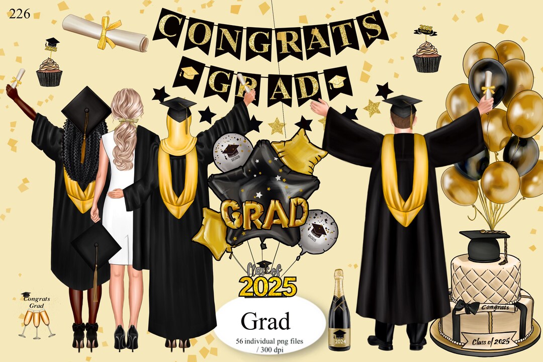 Graduation Clipart, Graduation Students, Graduate Planner Stickers ...