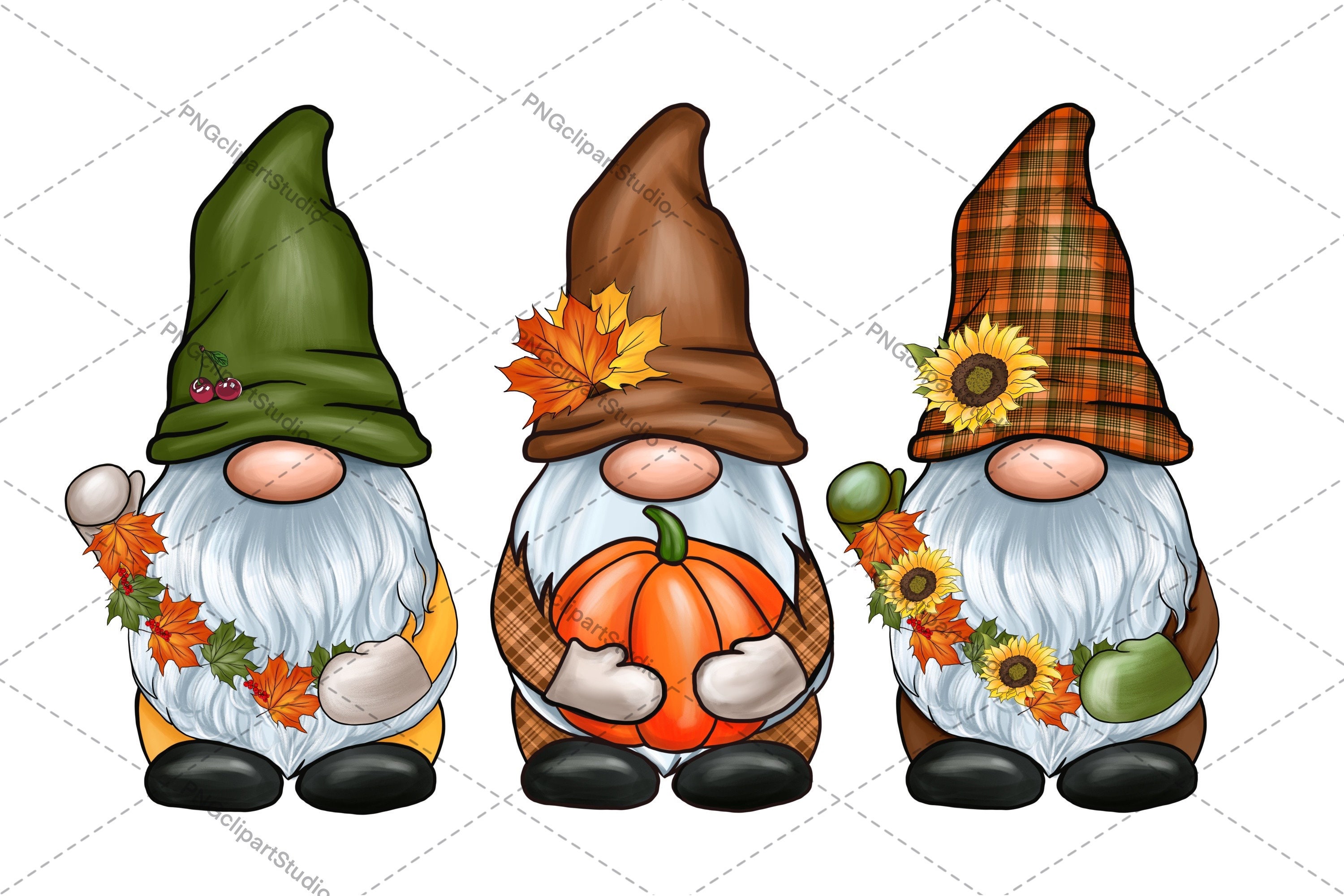 Fall Autumn Gnomes, Gnome Clipart Png - Etsy