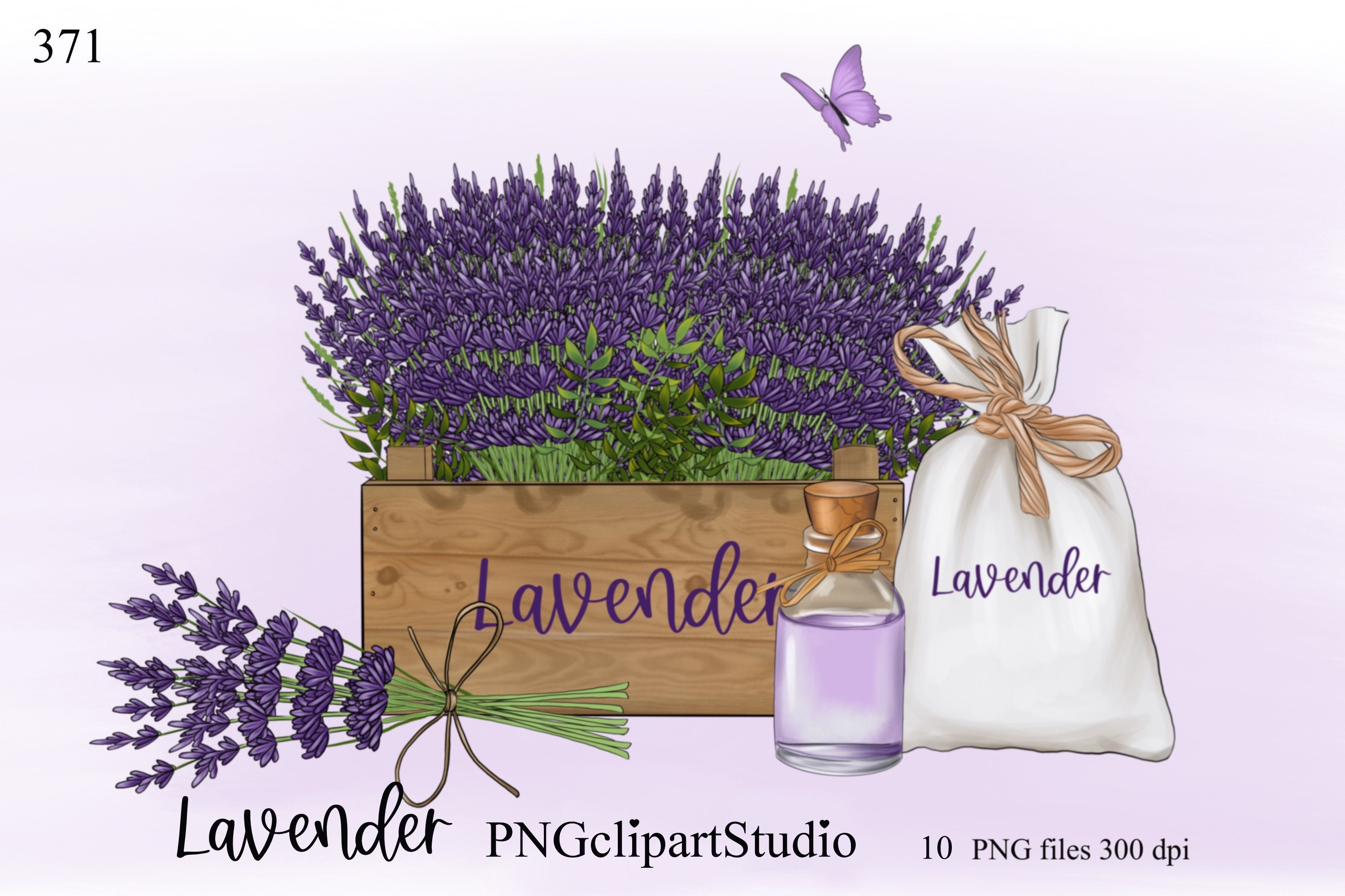 Lavender Clipart Set - Etsy