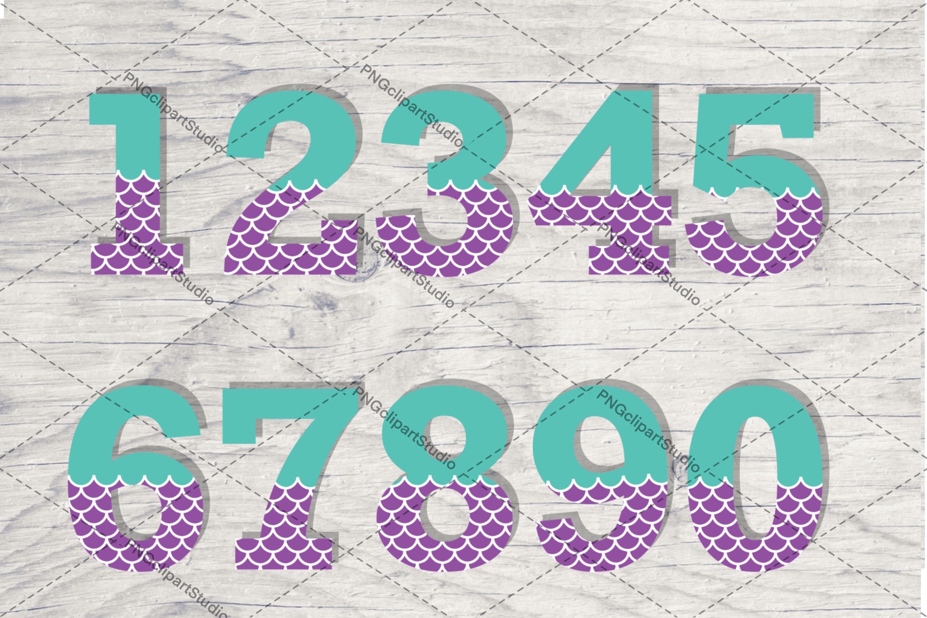 Birthday Mermaid SVG Pack, Number 0-9 - Etsy