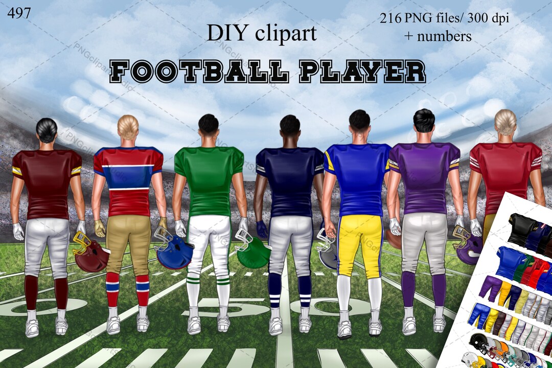 Football Soccer Player Creator, Build a Footballer, DIY Clipart ...