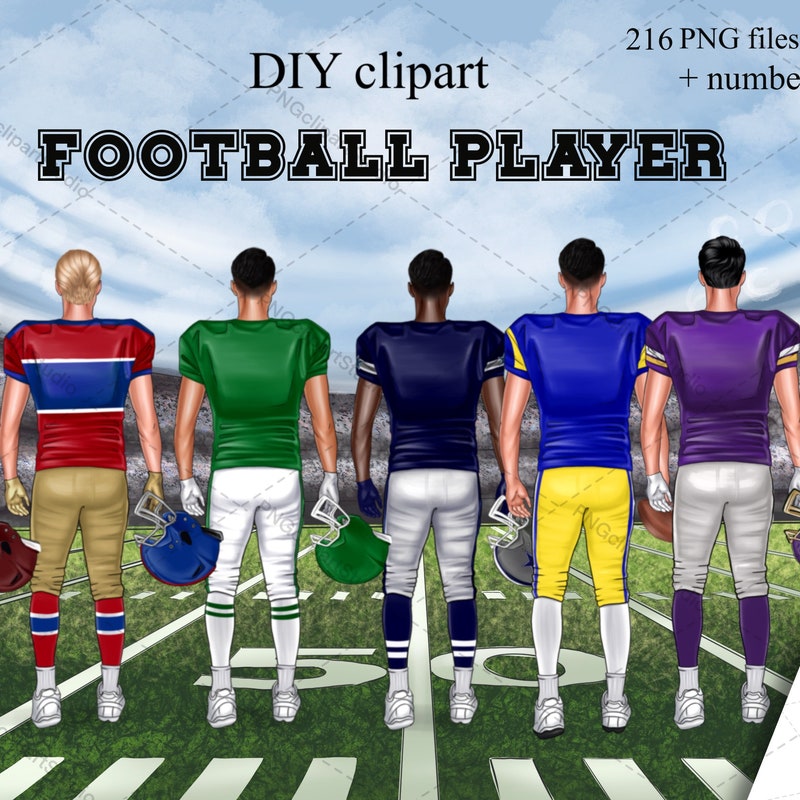 Football Player Creator Clip Art - Etsy