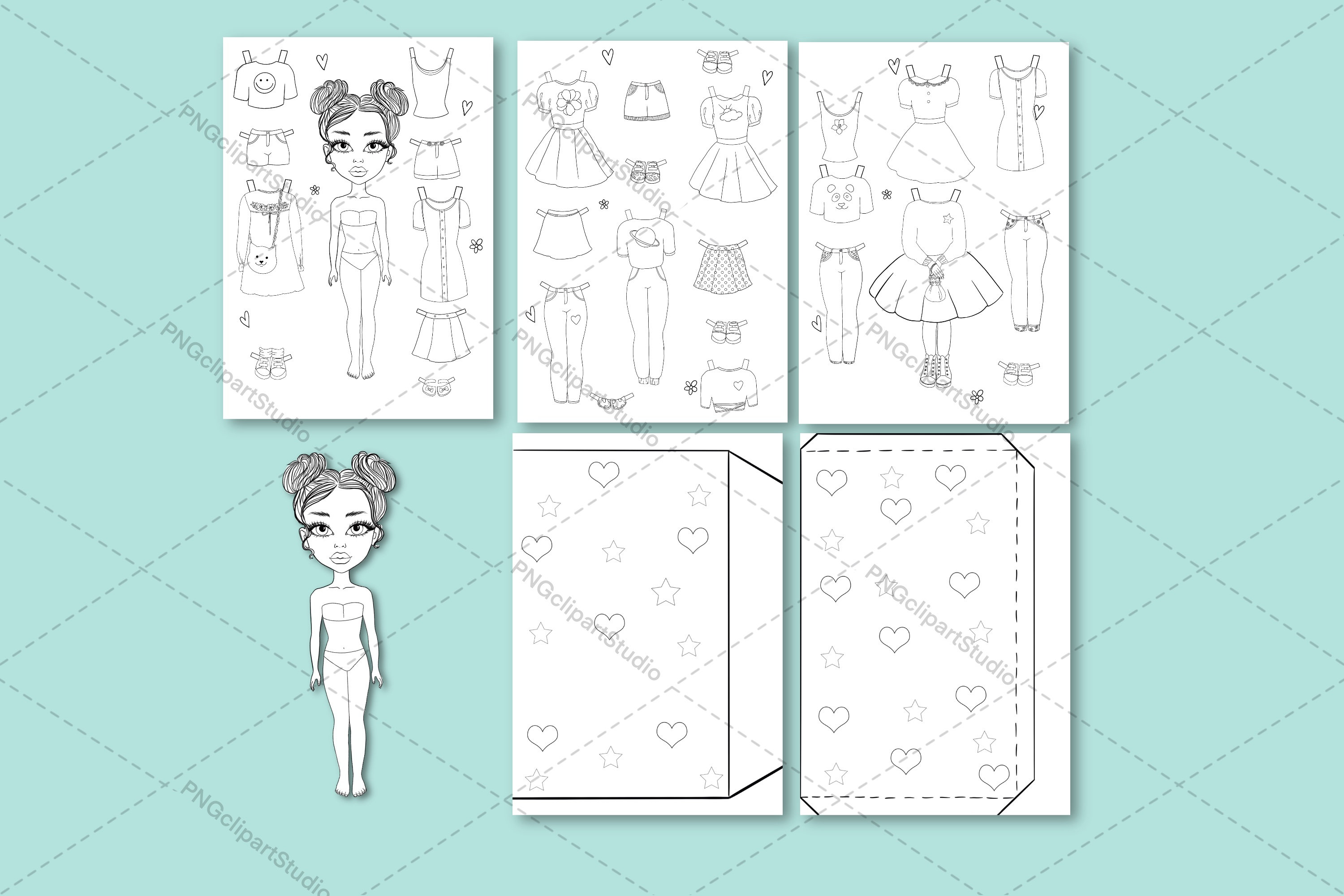 Cute Paper Doll That You Can Print Out for Kids - Etsy