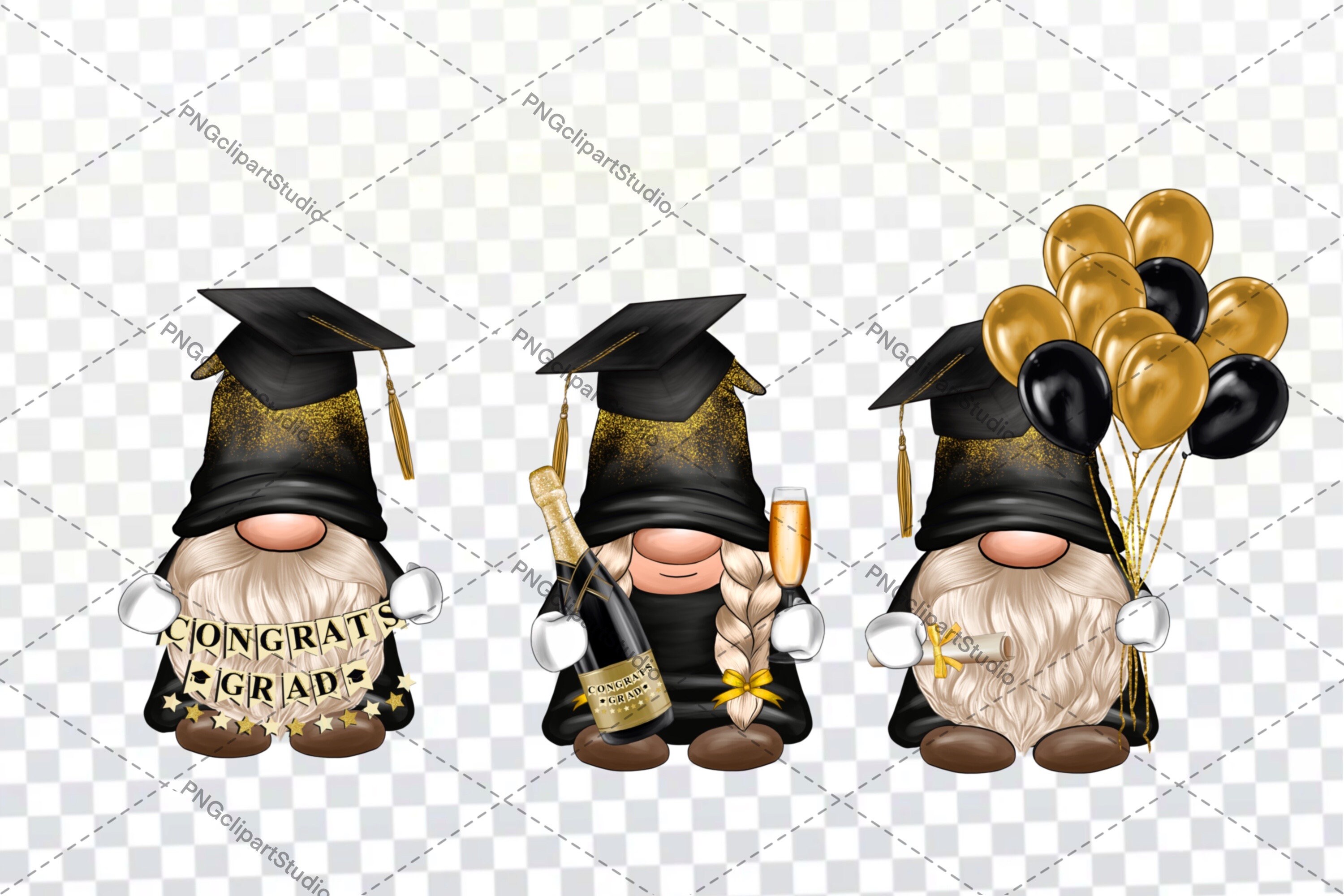 2023 Graduation Gnome, Sublimation Gnomes Png, Academic Caps ,academic ...