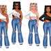 Denim Girl Clipart, Denim Clipart, Jeans Girl Clipart African American ...