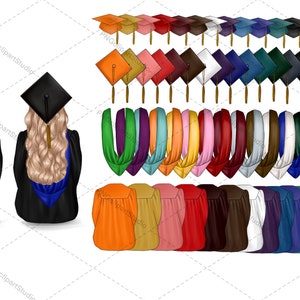 Graduation Clipart, Graduating Girls Planner Stickers, School Clipart ...