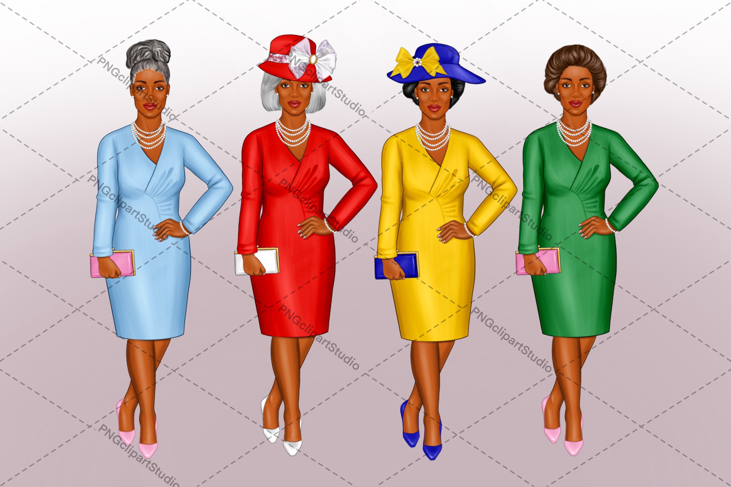 Fashion Lady Clipart, Mature Woman Clipart, Mature Lady Clipart ...