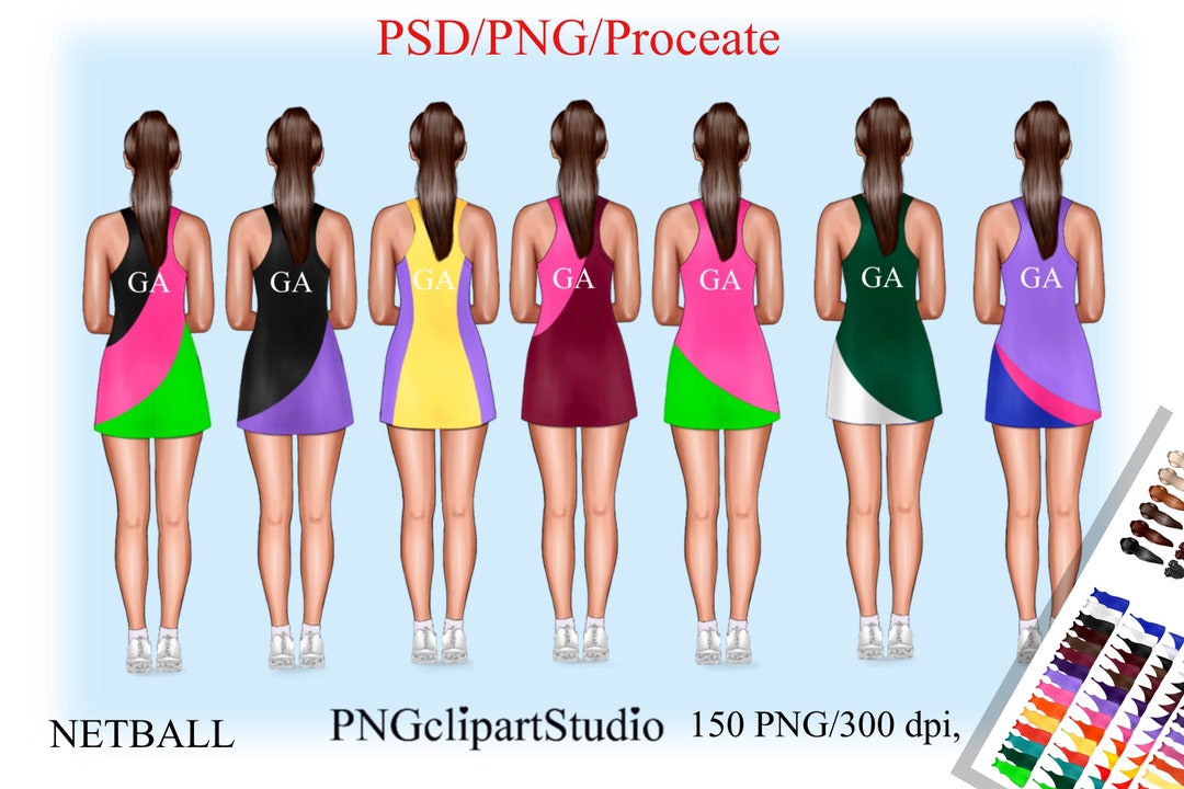 Netball, Sport Best Friend, Custom Clipart, Custom Dress - Etsy
