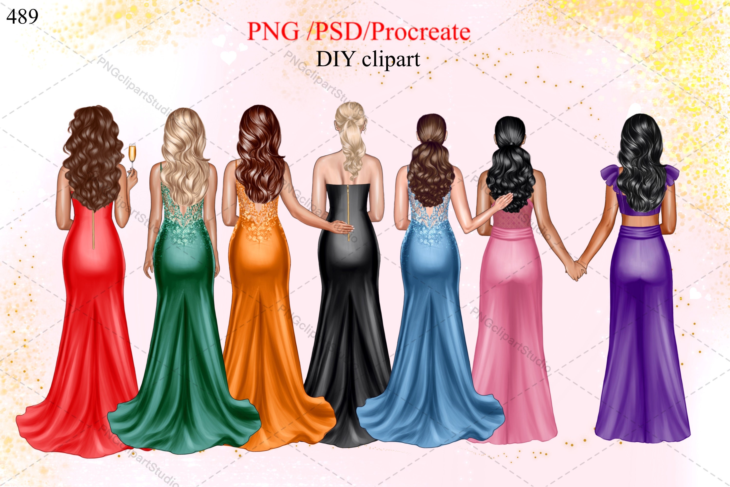 DIY Girl Clipart, Classy Lady Clipart, African American Clipart ...