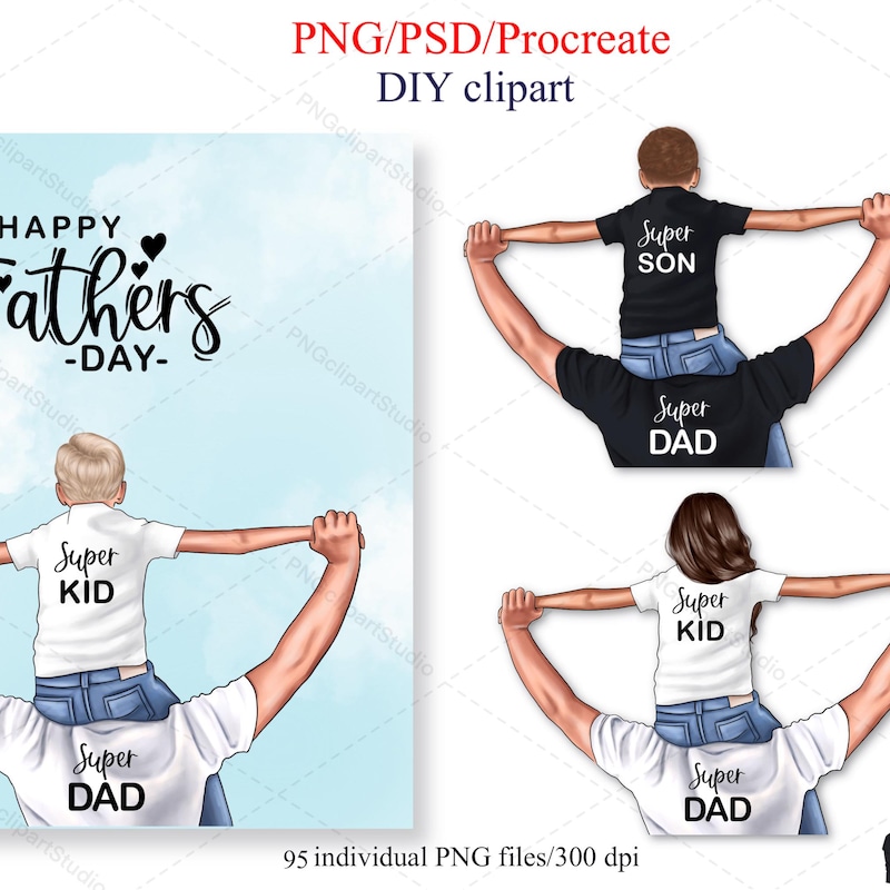 Fathers Day Clipart - Etsy