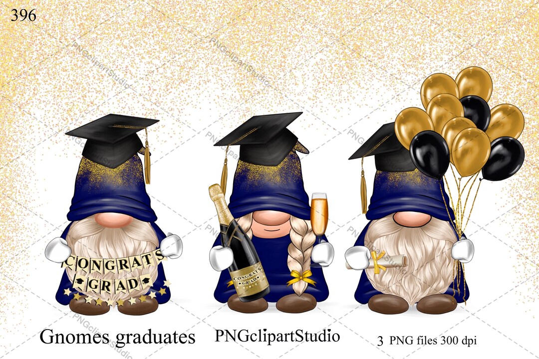 2023 Graduation Gnome, Sublimation Gnomes Png, Academic Caps ,academic ...
