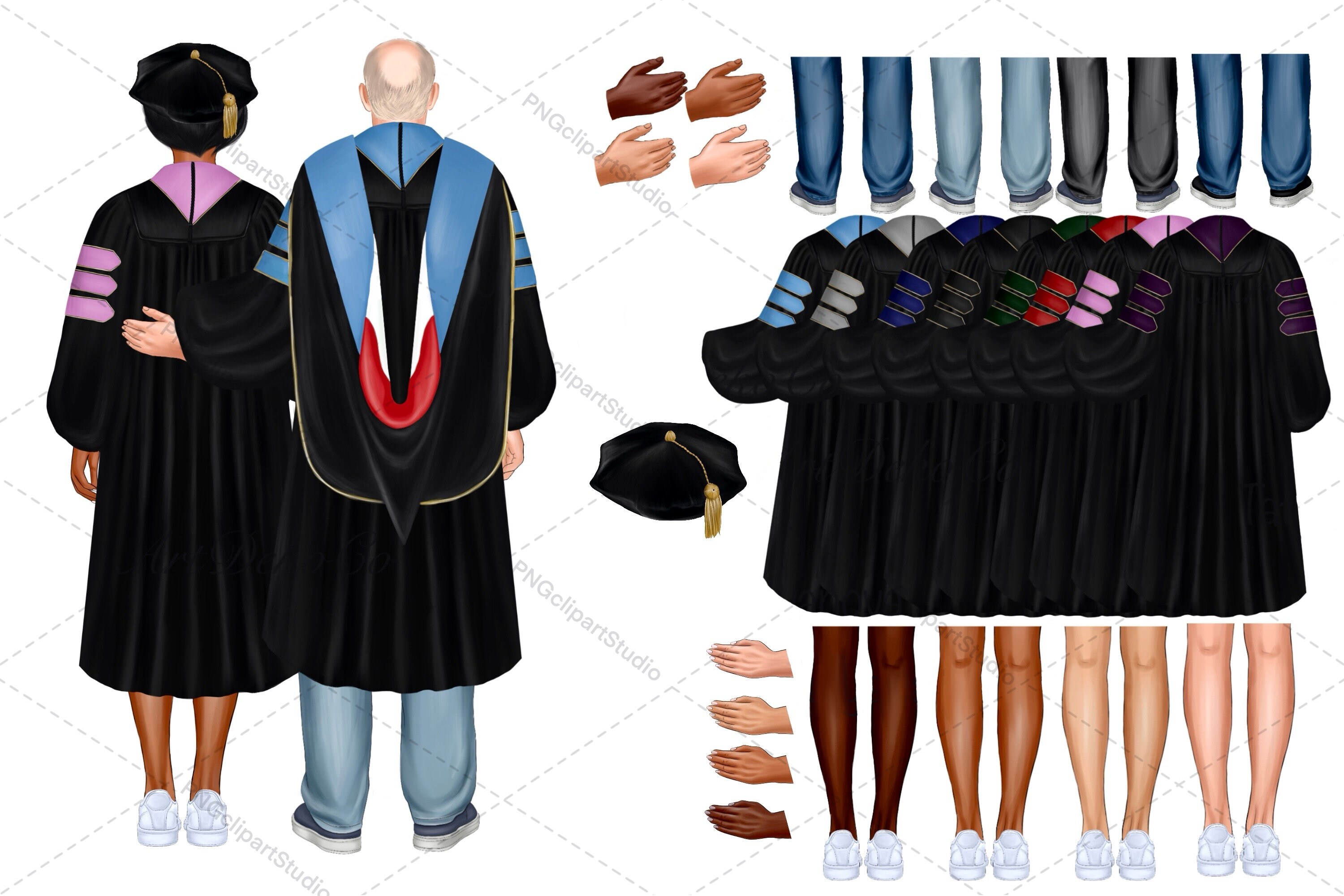 Graduate Doctor Clipart, Graduation Clipart for Graduate School. - Etsy