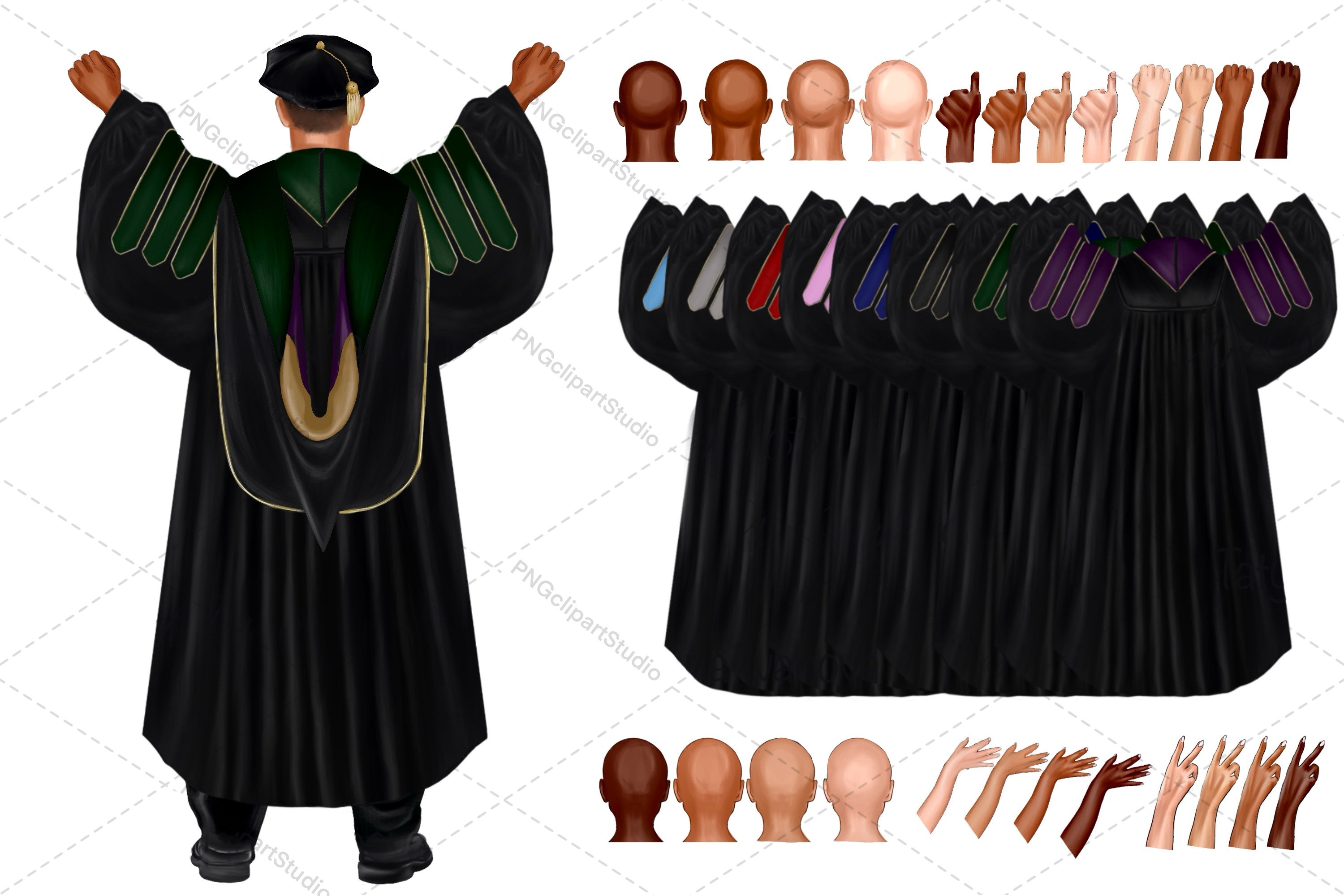 Graduate Doctor Clipart, Graduation Clipart for Graduate School. - Etsy