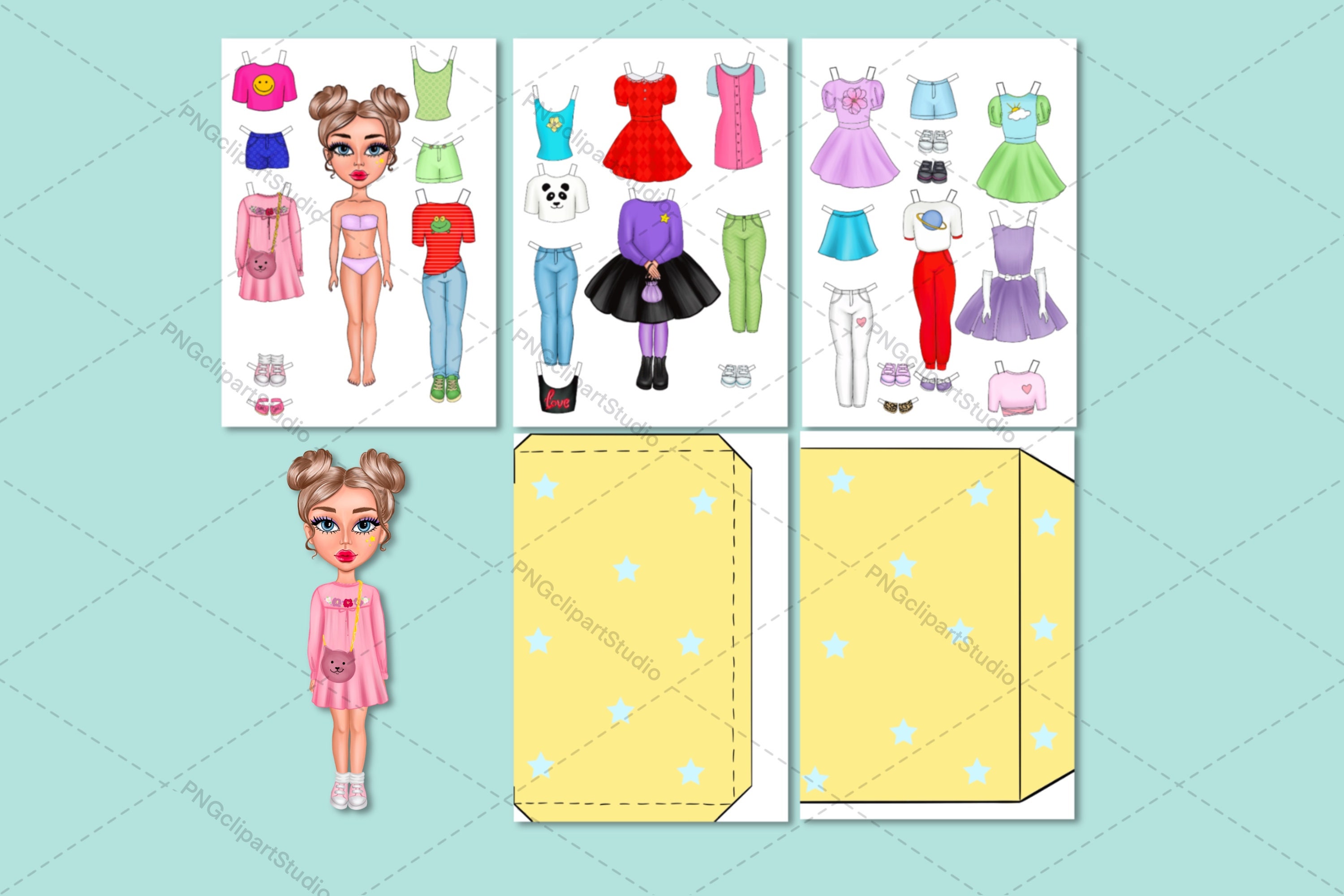 Cute Paper Doll That You Can Print Out for Kids - Etsy